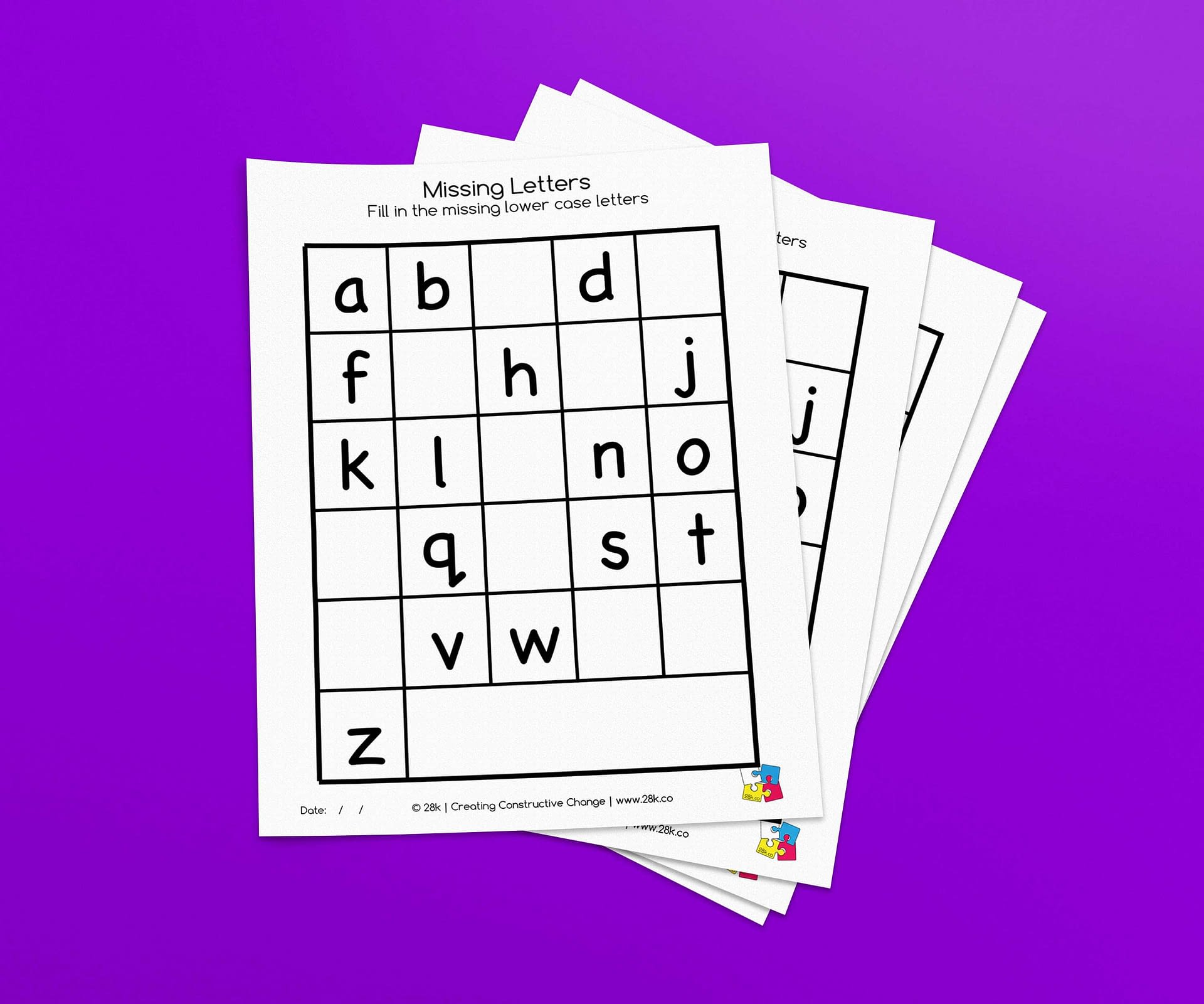 Missing letters – upper case | Kynda Kids | Home Educating Journey